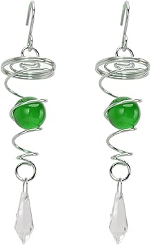 Amazon.com: Wind Spinner Stabilizer Crystal Ball, 2 Gazing Ball Spiral ...