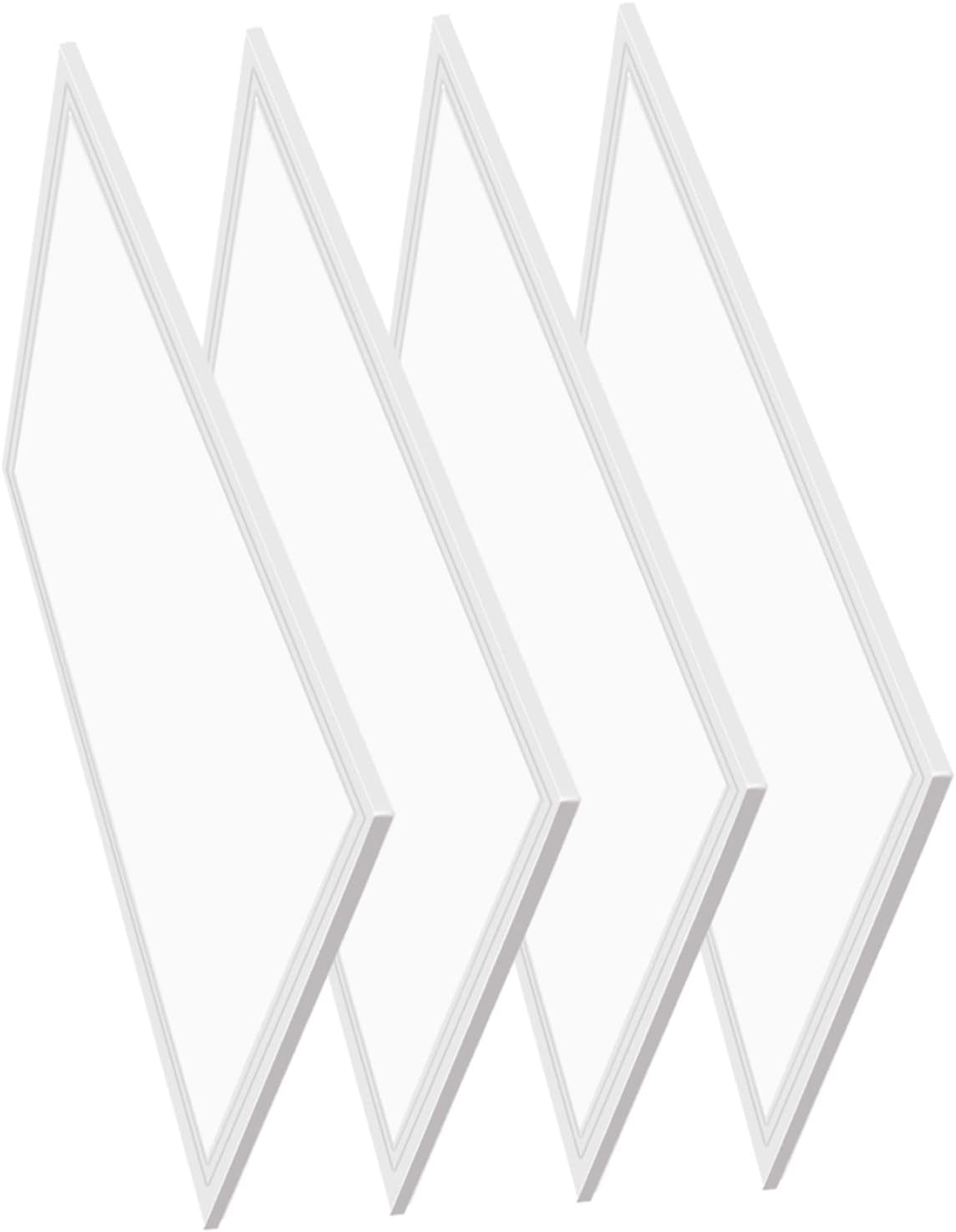 2X4 ft LED Flat Panel Light,4 Pack,0-10V Dimmable,75W with 7800 Lumens ...