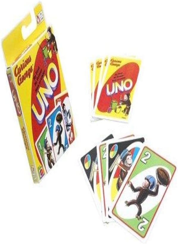 Amazon.com: Mattel Games My First UNO: Curious George - King-Size Card ...