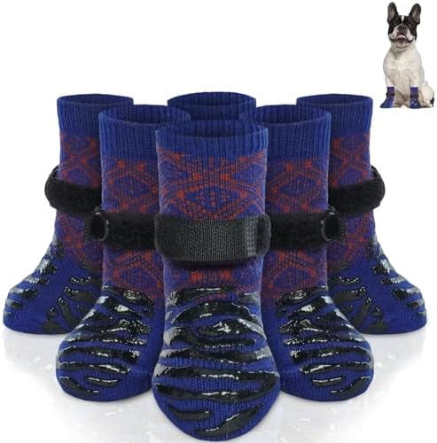 Amazon.com : Nanaki Double Side Anti-Slip Dog Socks for Hardwood Floors ...