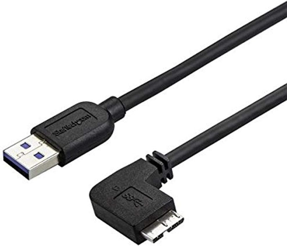 Amazon.com: StarTech.com 2m 6 ft Slim Micro USB 3.0 Cable M/M - Right ...