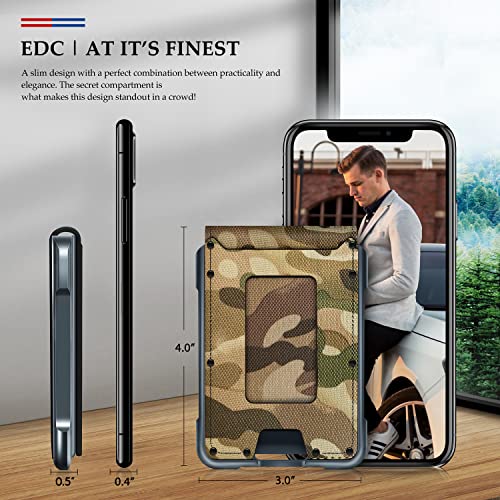 Buy MURADIN Mens Wallet Tactical Bifold Wallets for Men Metal RFID ...