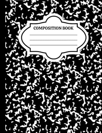 Top Flight Composition Book, Black/White, 8.5 x 11 Inches, 176 Sheets ...
