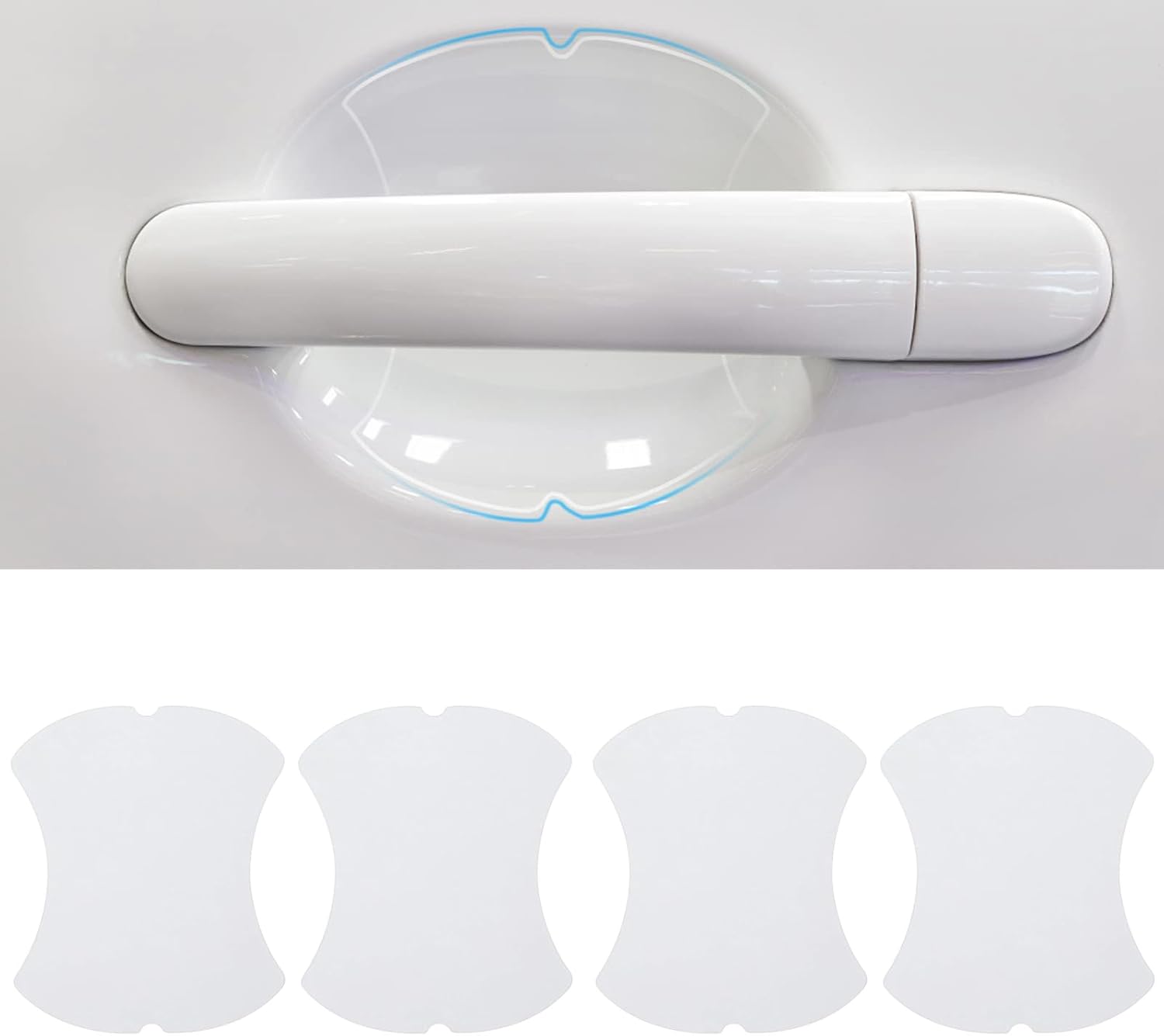 BIGTHREE Car Door Handle Cup Protector Sticker, Clear Scratches ...