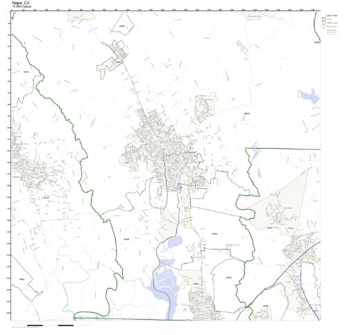Amazon.com : Napa, CA ZIP Code Map Not Laminated : Prints : Office Products