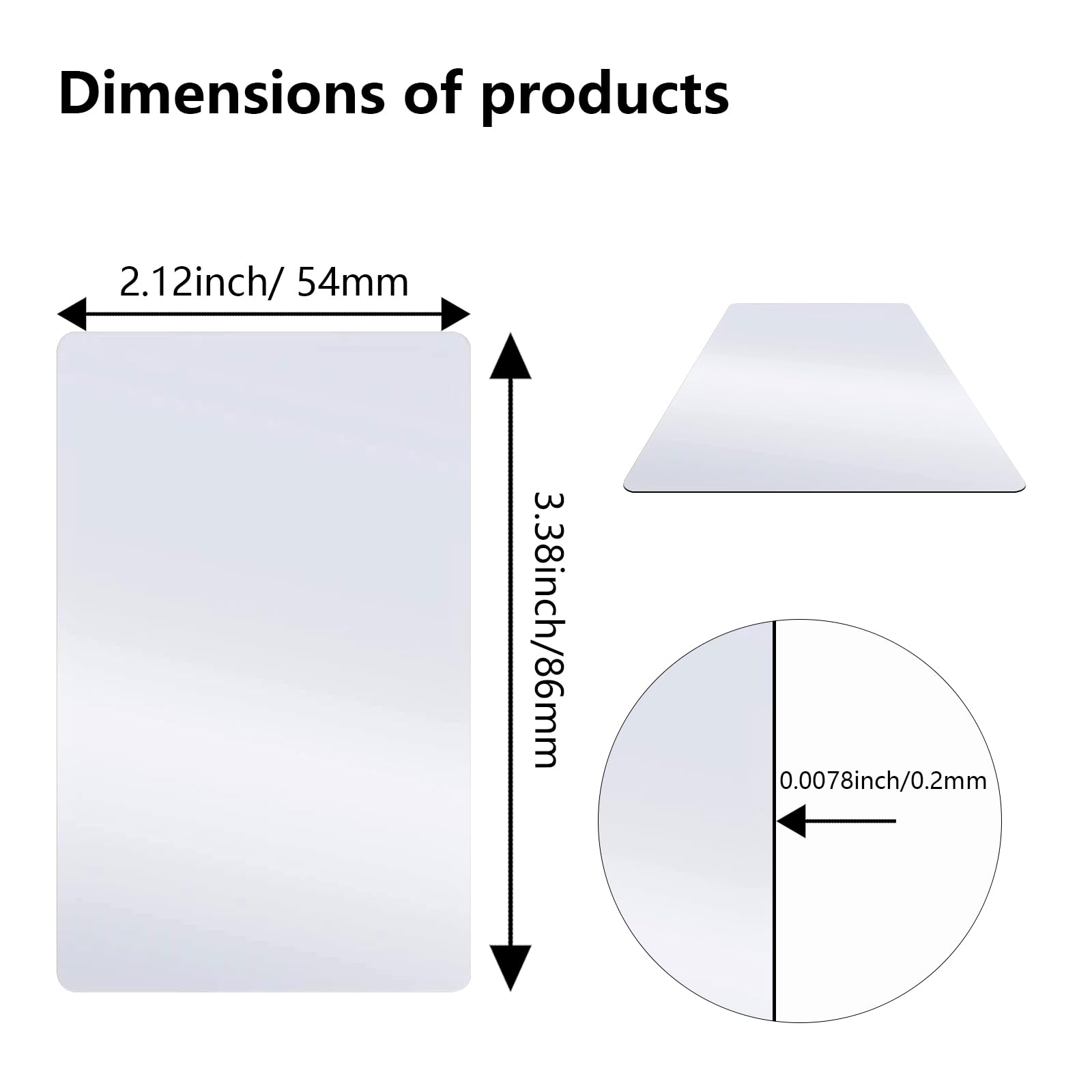 Snapklik.com : 100 Pieces Sublimation Metal Business Cards Which Can Be ...