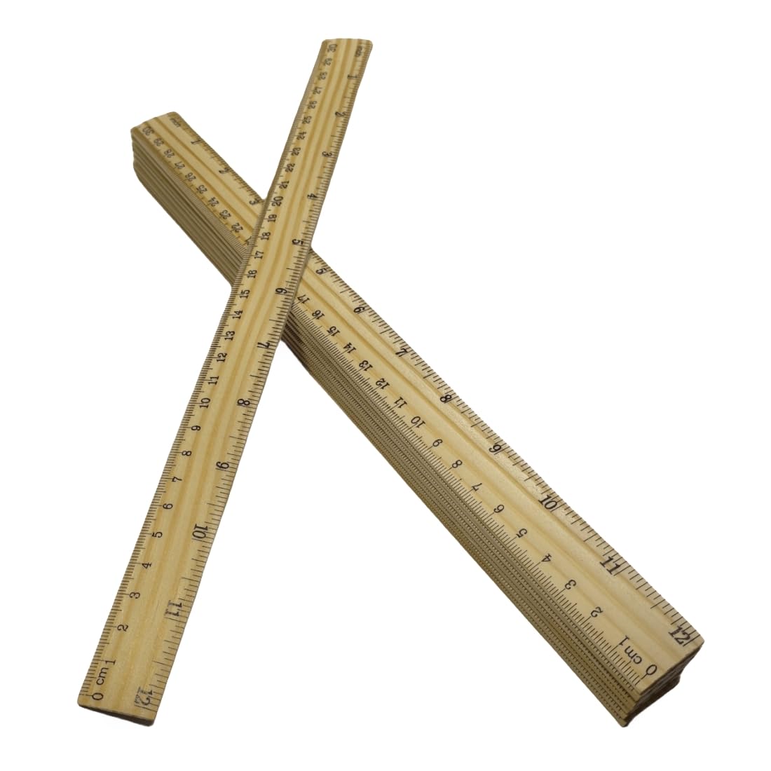 Amazon.com: 9 Pcs Wood Ruler Student Rulers 12 Inch Rulers Wooden ...