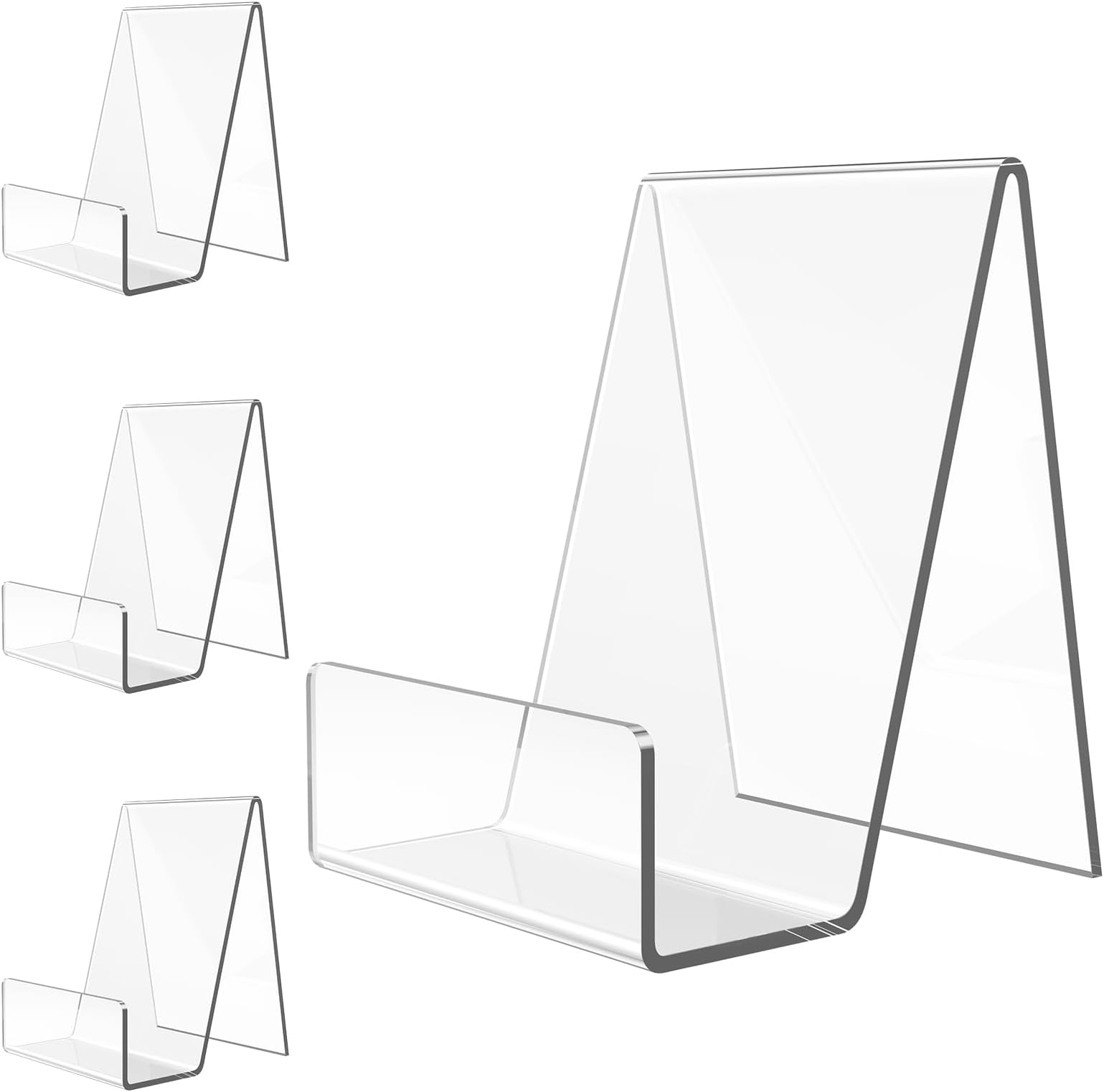 Amazon.com: Bovbazo 10 PCS 6‘’ x 4‘’ Acrylic Book Display Stand Clear ...