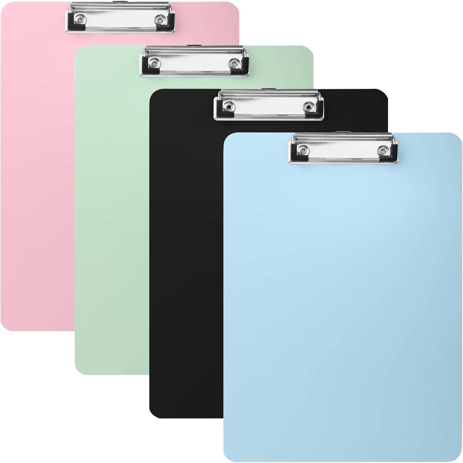 4 Pcs Clipboard A4,Plastic Clip Boards 4 Colours A4 Clipboard Folder ...