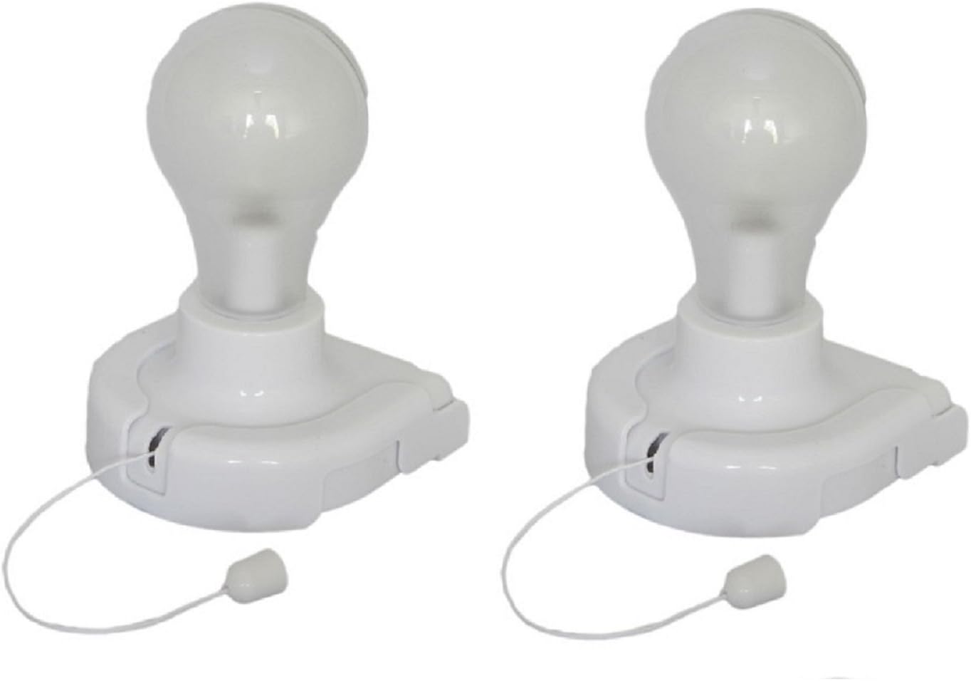 2 X Stick Up Light Bulb Battery Operated Wireless Cordless Night Wonder ...
