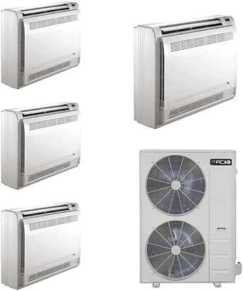 Amazon.com: 1HVAC 48,000 BTU 23.4 SEER2 ACiQ 4-Zone Floor Mounted Mini ...