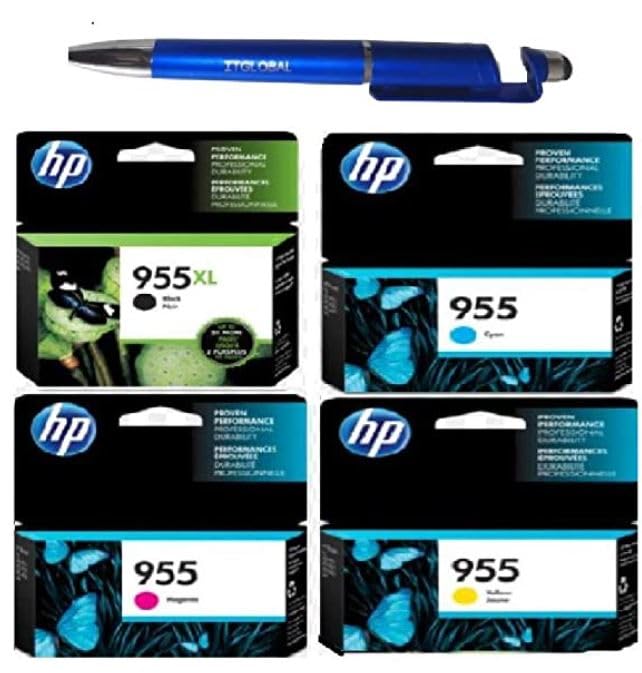 HP 955XL Black & 955 C/M/Y Ink Cartridge (Set of 4) with 3in1 Multi ...