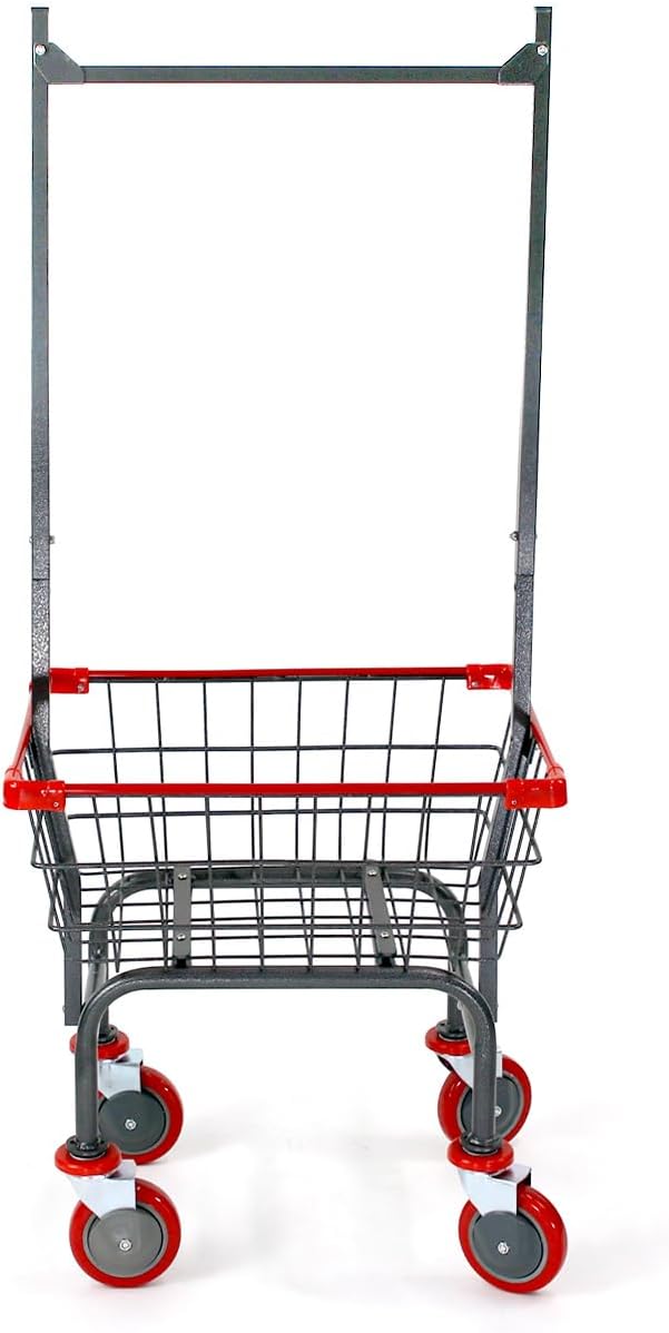 Amazon.com: CHAMINUSA Laundry Cart Grey Powder Coated with Double Pole ...