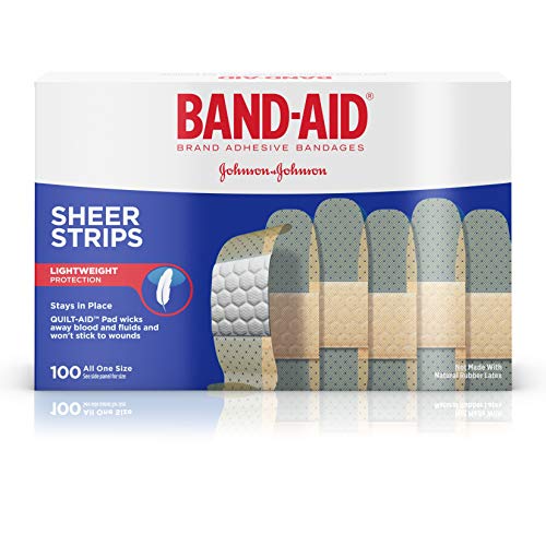 Band-Aid Brand Sheer Strips Adhesive Bandages for First Aid and Wound ...