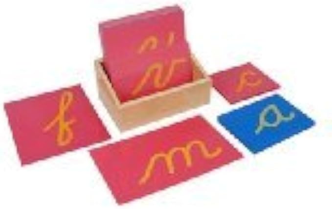 Amazon.com: Kid Advance Montessori Lower Case Cursive Sandpaper Letters ...