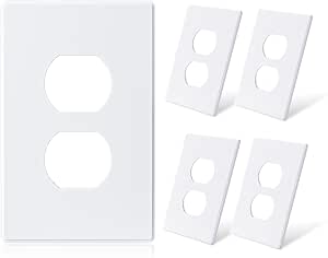 ELEGRP 1-Gang Screwless Duplex Wall Plates, Mid-Size Unbreakable ...