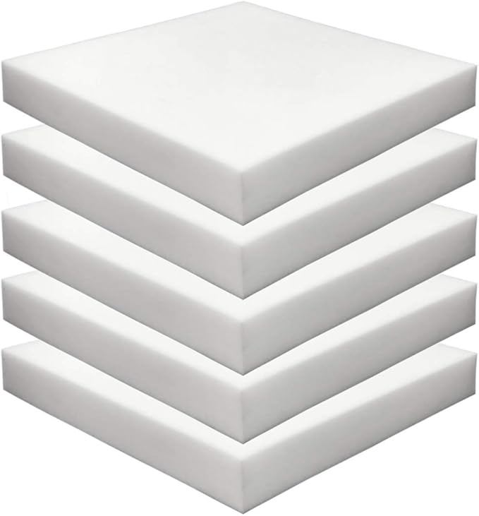 Amazon.com: Foamma 5-Pack 2" x 20" x 20" High-Density Upholstery Foam ...
