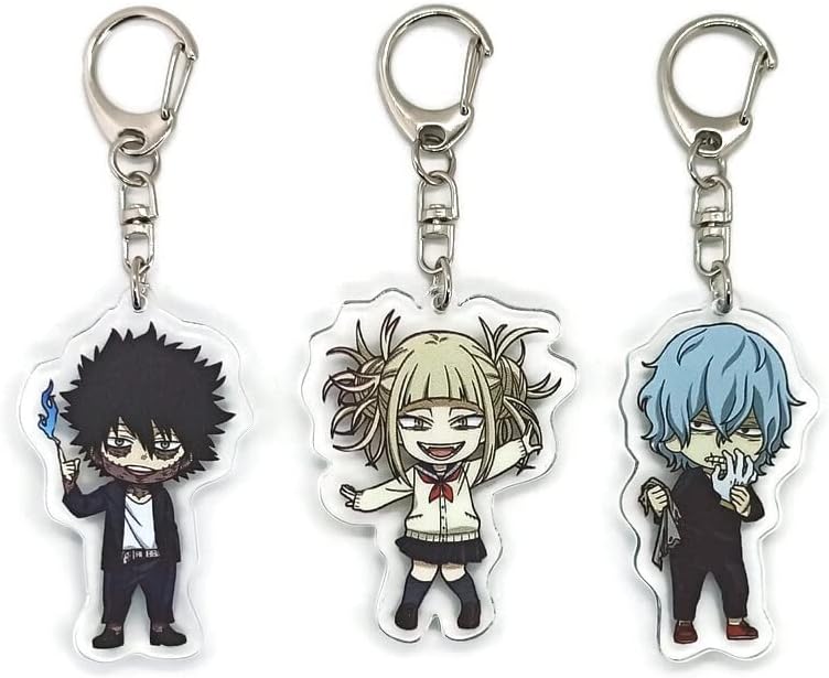 Amazon.com: EBTY DREAMS Inc. - Set of 3 Hero Academia Acrylic Keychain ...