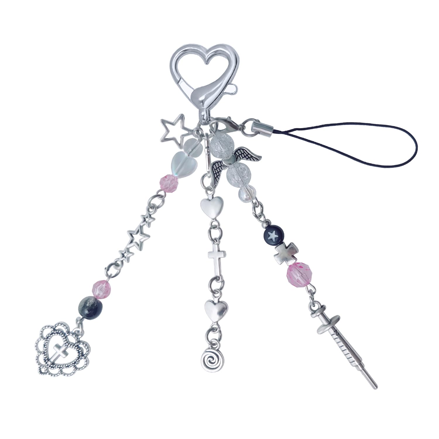 Buy cioatu Cute Keychain Aesthetic Y2K Keychain Accessories Heart ...