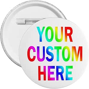 Amazon.com: Custom Pins Custom Buttons 1-200PCS Personalized Button Pins Custom Round Pins Add ...