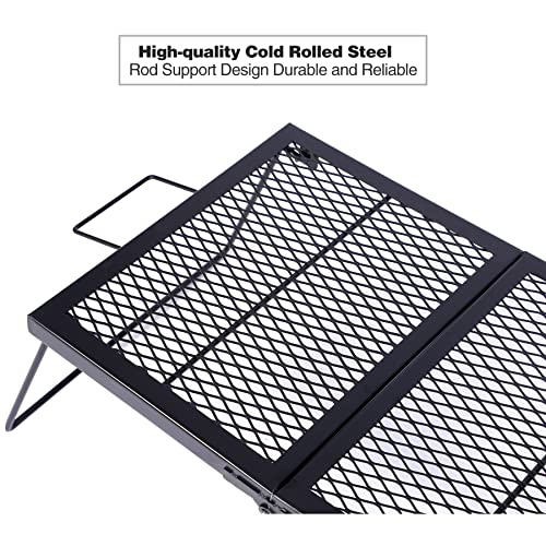 Snapklik.com : REDCAMP Folding Campfire Grill Heavy Duty Steel Grate