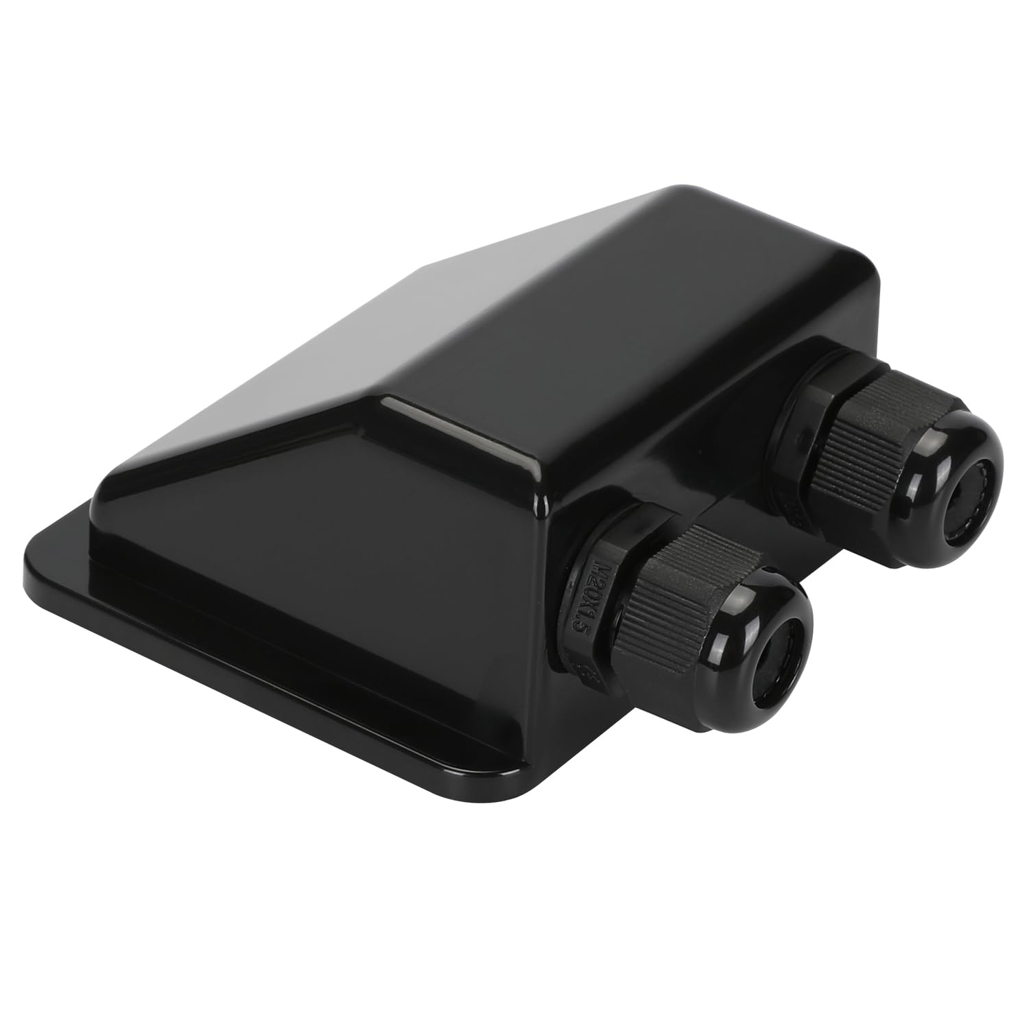 Snapklik.com : TOMSHIELE Black Low Profile Solar Double Cable Entry ...