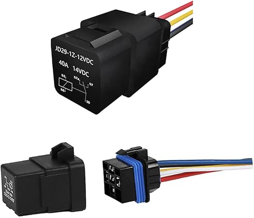 Amazon.com: Fire Retardant 12v 40 Amp Relay with Harness,Waterproof 5 ...