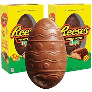 Amazon.com : REESESPeanut Butter Egg Milk Chocolate Large Snack Size for Melt in Your Mouth ...