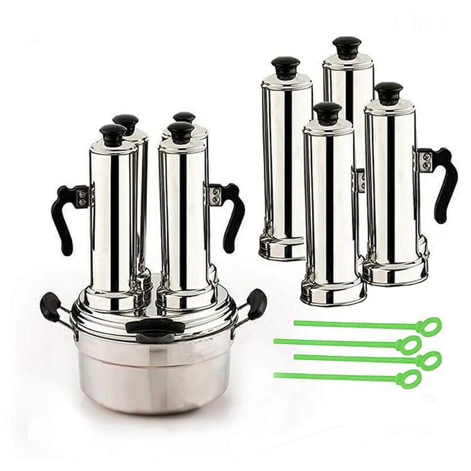 Stainless Steel 4 in 1 Puttu Maker with Steamer Plate, Puttu Vessel ...