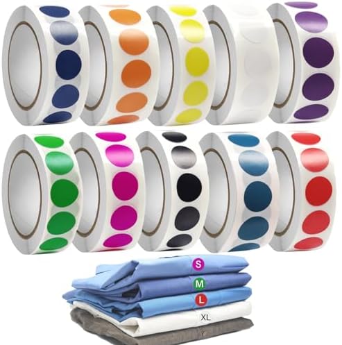 Amazon.com : 10000PCS 1/2 Inch Round Color Coding Labels, 10 Rolls ...