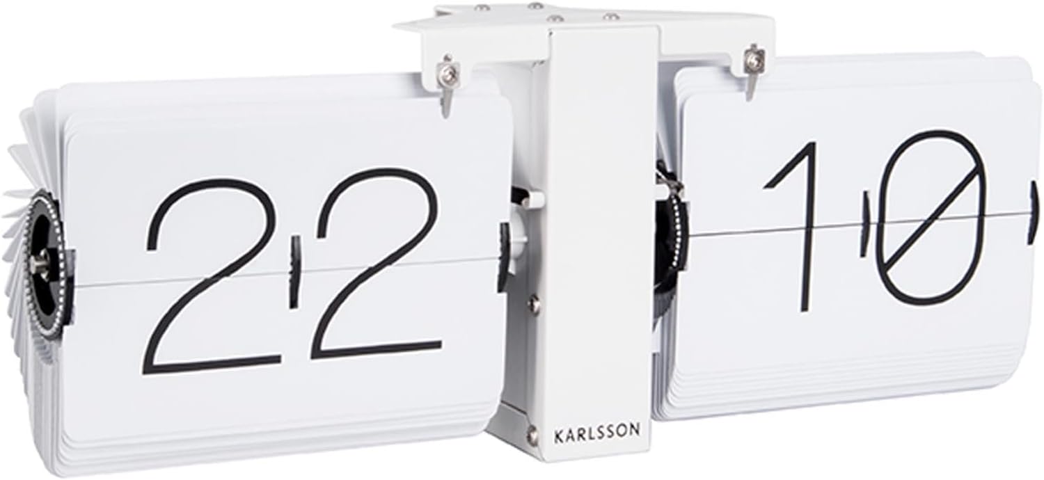 Karlsson Modern Flip No Case Clock, white, 36 x 8,5 x 14 : Amazon.co.uk ...