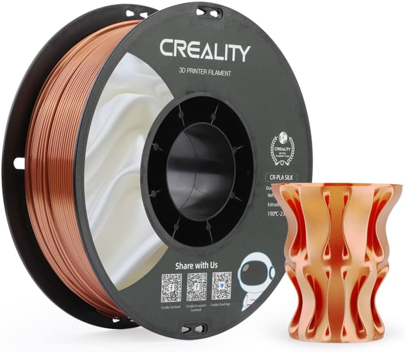 Amazon.com: Creality Silk PLA 3D Printer Filament, Silk Shiny Metallic ...