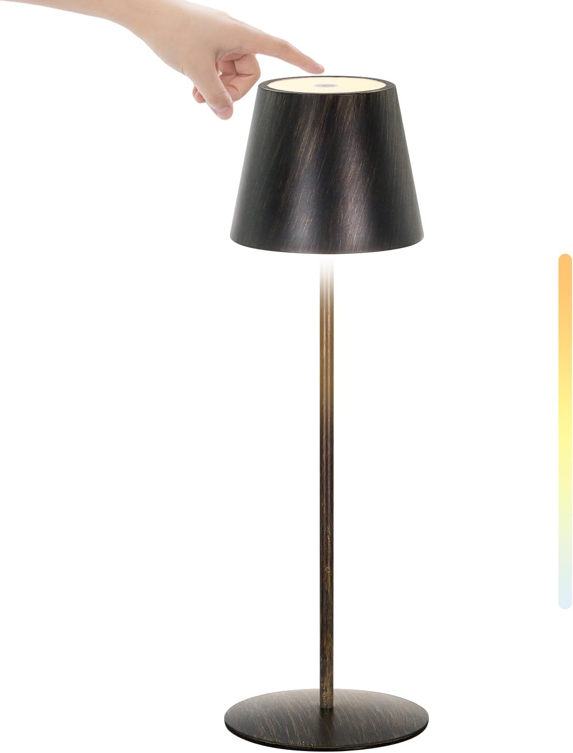 NiceBuy LED Tischlampe Kabellos Dimmbar 8 Farben Farbwechsel Akku USB ...