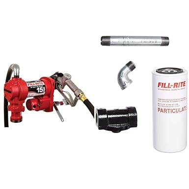 Fill-Rite FR1210H 12V 15 GPM Fuel Transfer Pump (Manual Nozzle ...