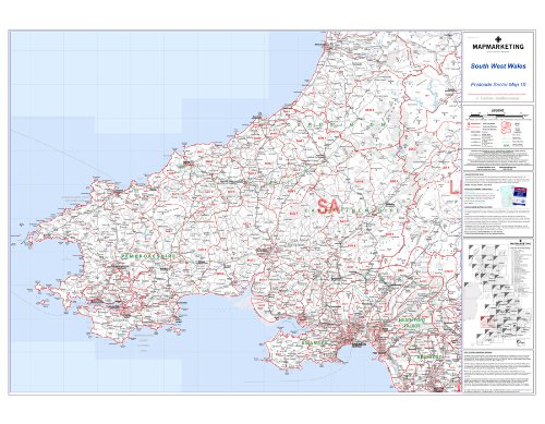Buy South West Wales Postcode Sector 10 - Laminated Wall Online at ...