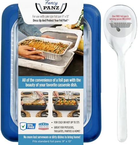 Amazon.com | Fancy Panz - Denim Blue 9x13x2 Aluminum Foil Pan Carrier ...