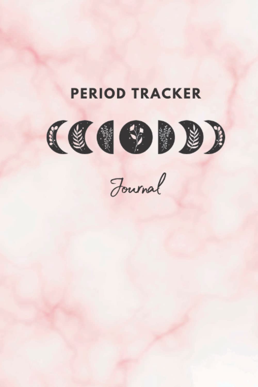 Period Tracker Journal With Moon Phases Pink Marble Cover: Menstrual ...