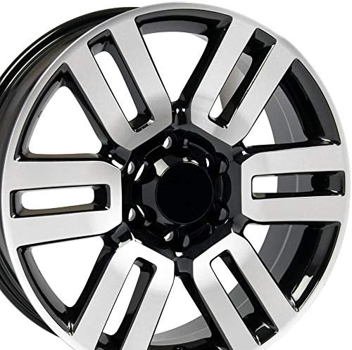 Amazon.com: OE Wheels TY10 20 Inch Rim Fits 4Runner Style 6x139.7 20x7 Gloss Black Machined ...