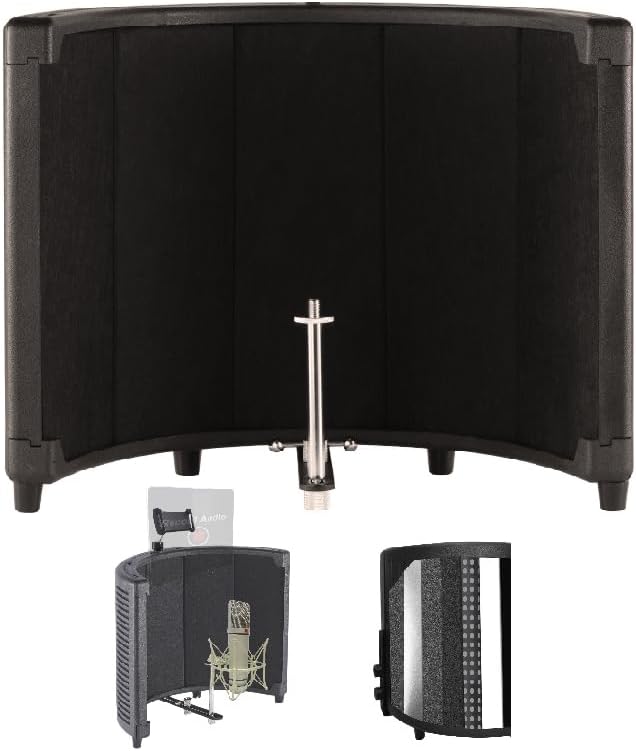 Amazon.com: TIWA New Microphone Isolation Shield Vocal Studio Recording ...