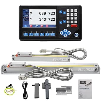 DITRON 2Axis LCD DRO Multi-Function Digital Readout Display,2pcs 1um ...