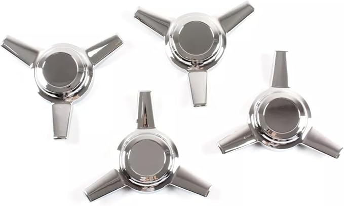 4PCS 3-Bar Spinner Hubcaps Zinc Alloy Wheel Hub Center Caps Knock-Off ...