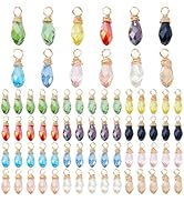 Amazon.com: PH PandaHall 200pcs Faceted Teardrop Charms, 10 Colors ...