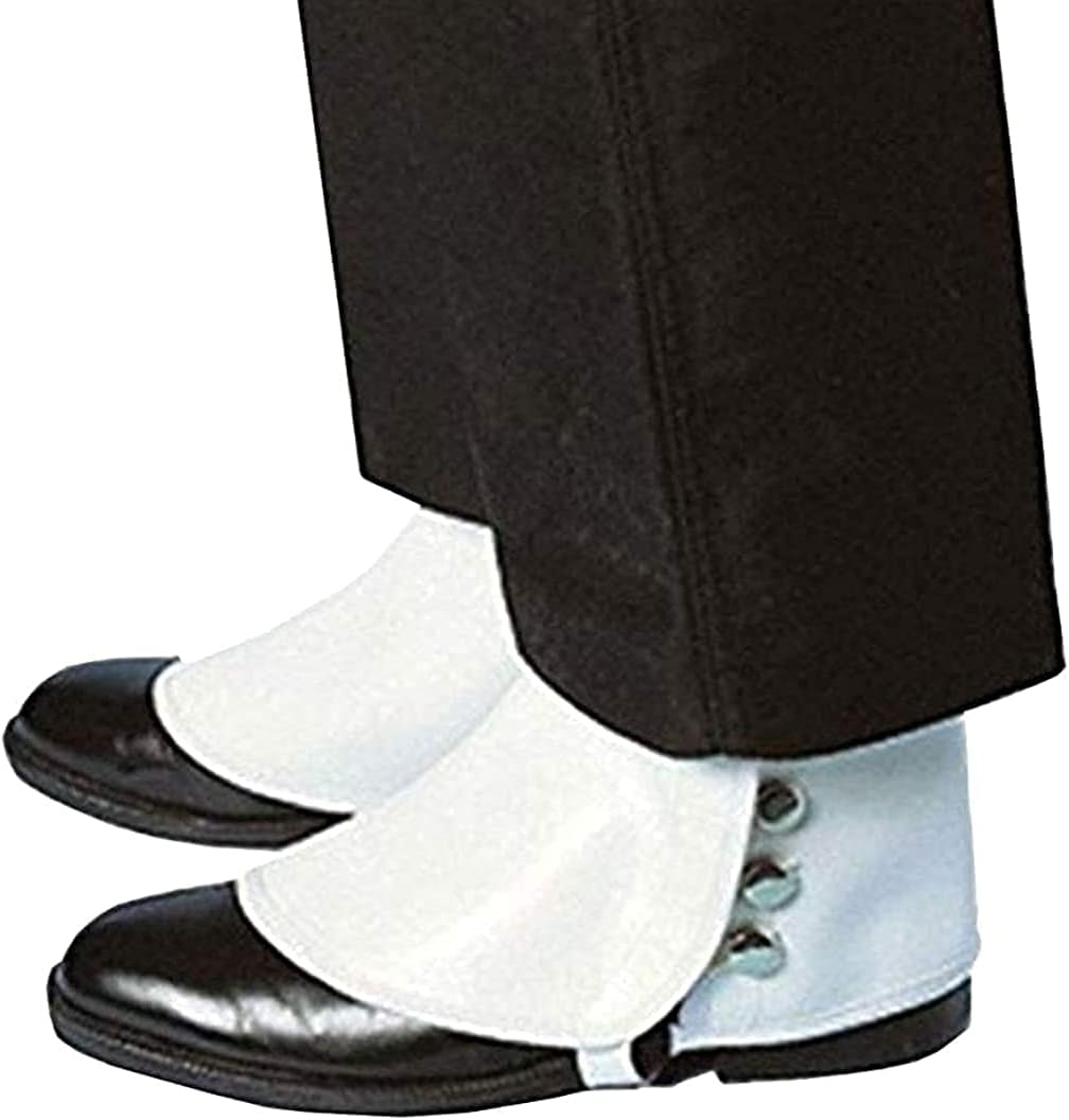 Amazon.com: Forum Novelties Adult Deluxe Costume Spats, White, One Size ...
