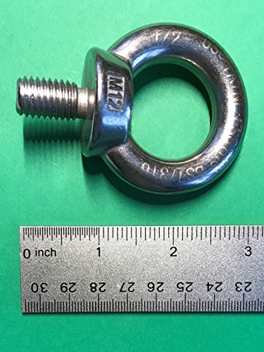Stainless Steel 316 Eye Bolt 12mm Marine Grade M12 Heavy Duty – BigaMart