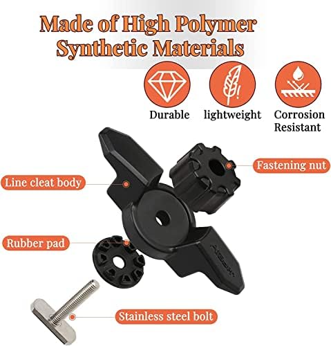 Line Cleat for Kayak Track Mount, Kayak Anchor Cleat & Track Mount Line ...