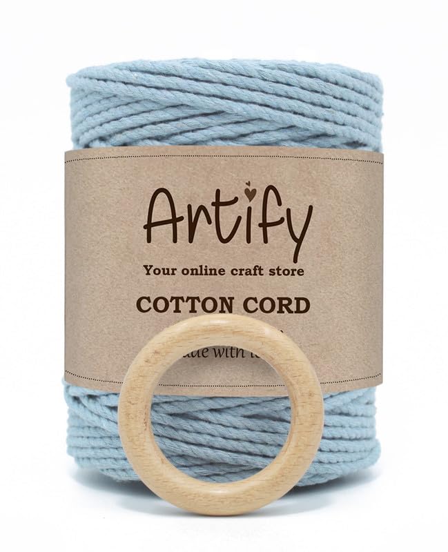 Artify | 3ply Twisted Macramé Cord (3mm, 200 Meter) | Get Free 5cm ...