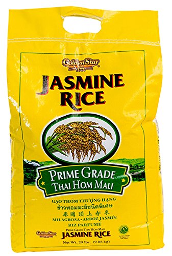 Amazon.com : Golden Star Jasmine Rice 20 lb Prime Grade Thai Hom Mali ...