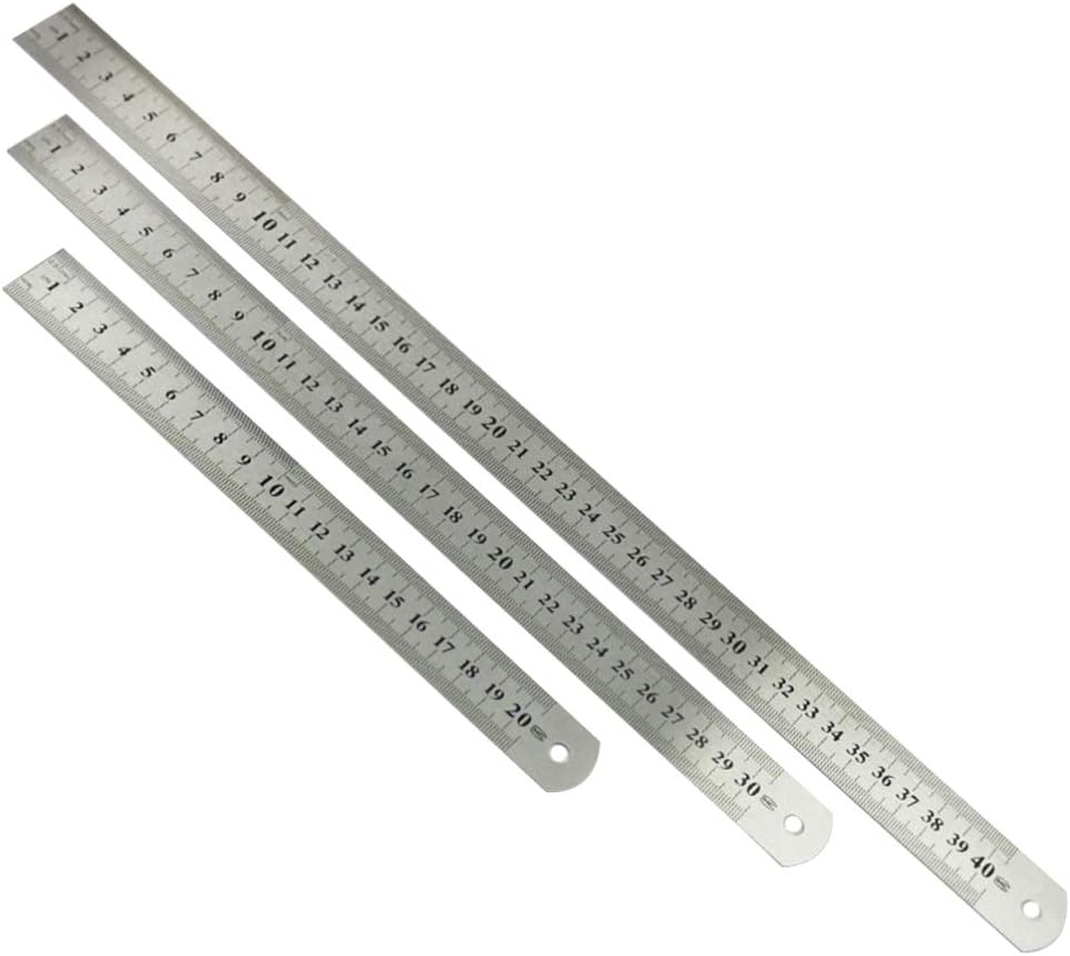 Toddmomy 3pcs Machinist Ruler Stainless Steel Ruler Metal Ruler with ...