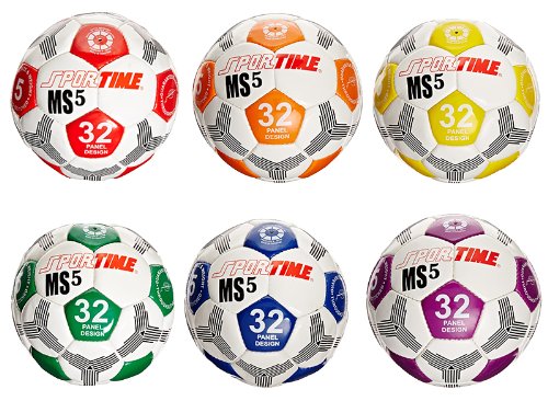 Amazon.com: Sportime Mass Soccer Ball - Size 5 - Set of 6 - Assorted ...
