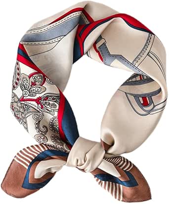 Wander Agio Hair Tie Silk Like Neck Scarf Womens Printing Small Scarves ...